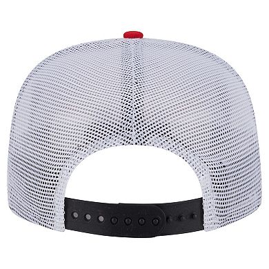 Men's New Era Black/Red Houston Rockets Throwback Dye Golfer Snapback Hat