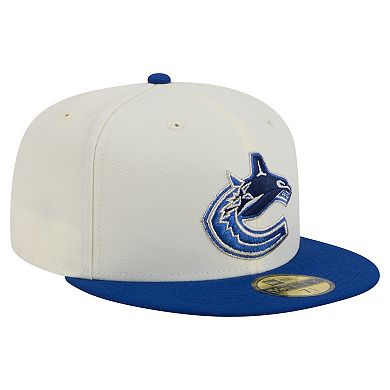Men's New Era White Vancouver Canucks Chrome Two-Toned 59FIFTY Fitted Hat