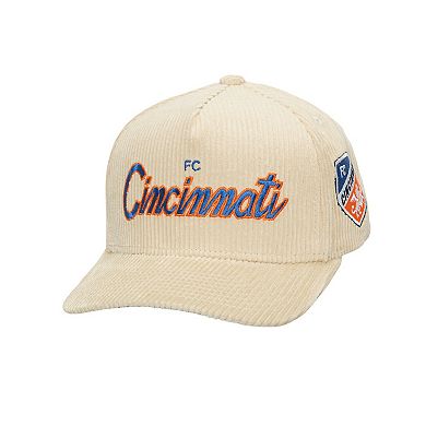 Men's Mitchell & Ness Cream FC Cincinnati Corduroy Off Pro Crown Adjustable Hat