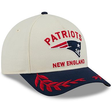 Men's New Era Cream/Navy New England Patriots 2025 NFL Draft 9FORTY A ...