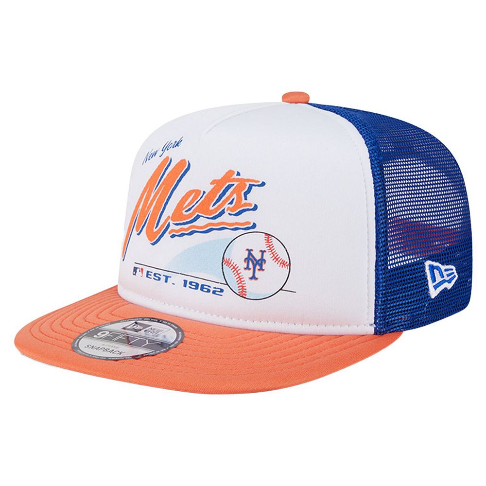 Youth New Era White New York Mets Retro 9FIFTY Snapback Hat