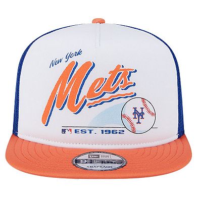 Youth New Era White New York Mets Retro 9FIFTY Snapback Hat