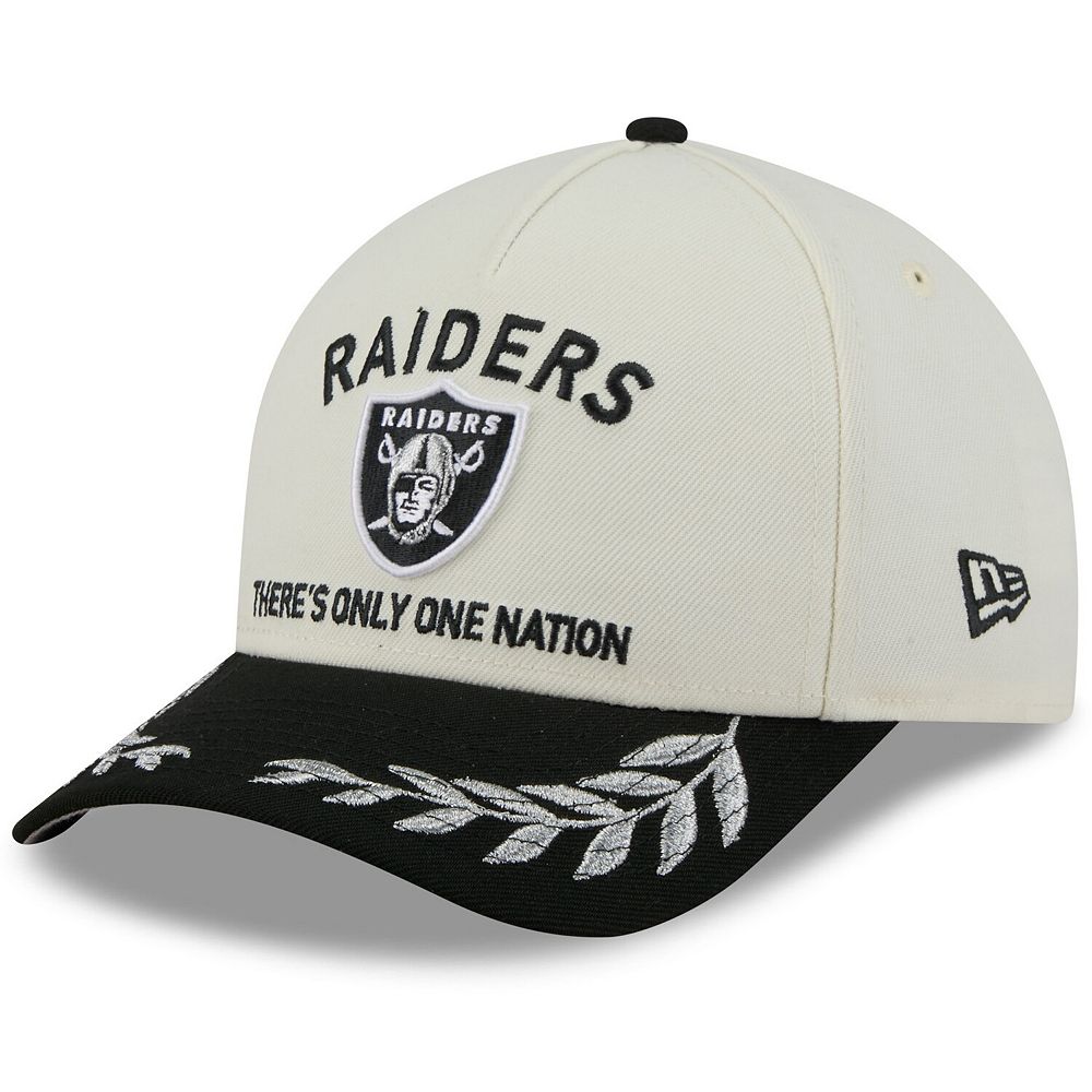Men's New Era Cream/Black Las Vegas Raiders 2025 NFL Draft 9FORTY A ...