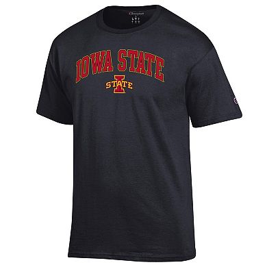 Men's Champion Black Iowa State Cyclones Arched Logo T-Shirt