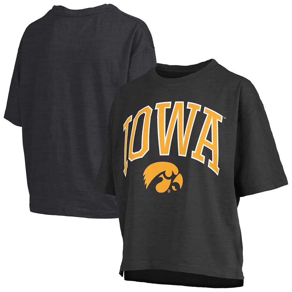 Women's Pressbox Black Iowa Hawkeyes Nelson Arch Over Logo Waist Length ...