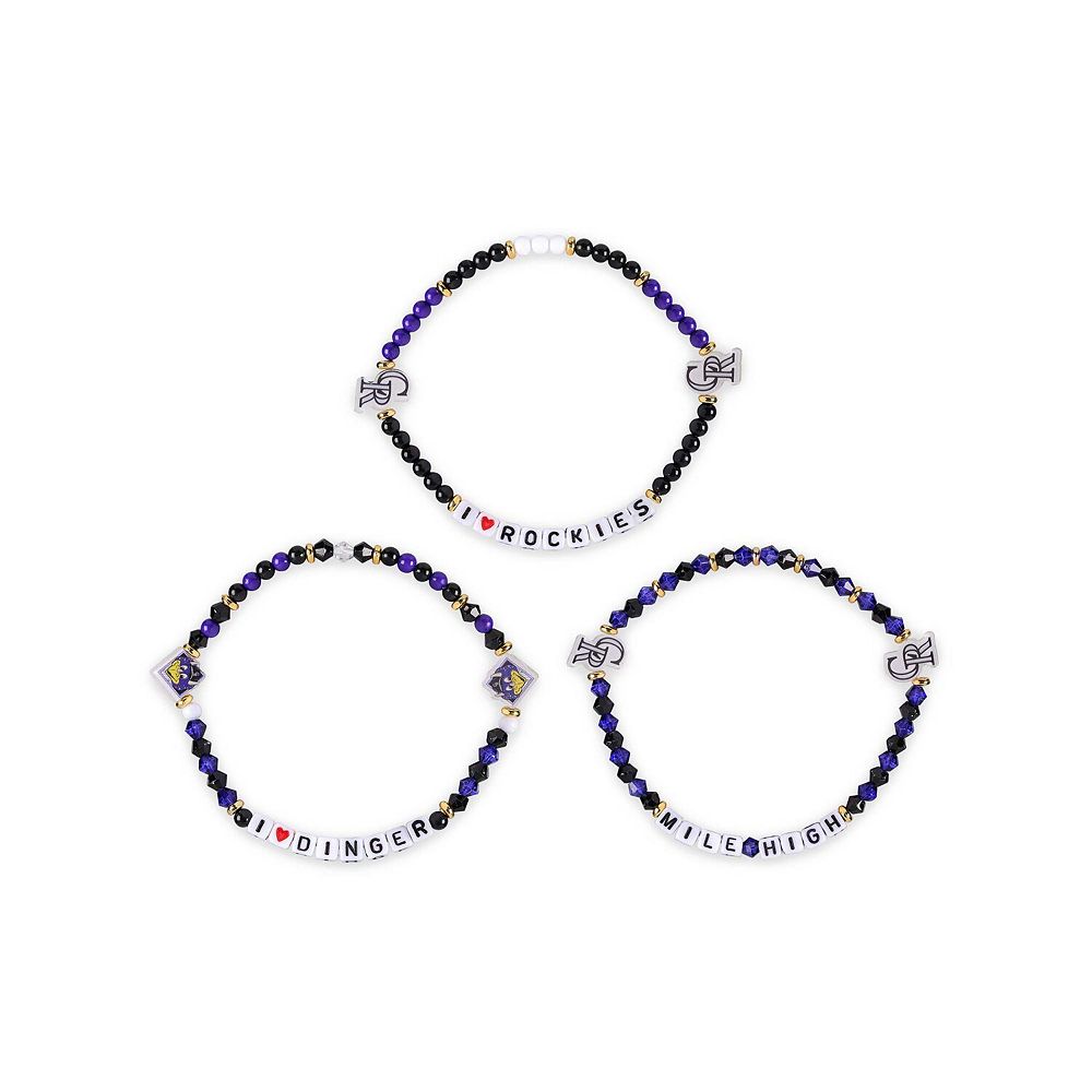 FOCO Colorado Rockies 3-Pack Friendship Bracelet Set