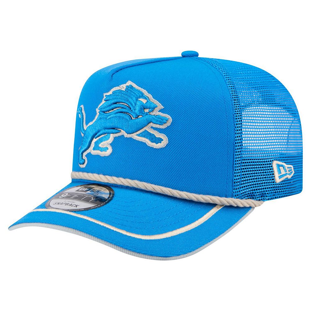 Men's New Era Blue Detroit Lions Vintage Team Rope A-Frame Trucker ...