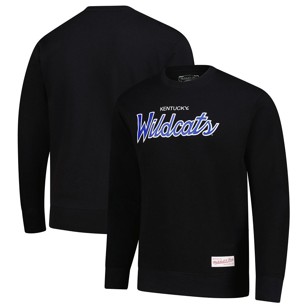 Men's Mitchell & Ness Black Kentucky Wildcats Elite Script Pullover ...