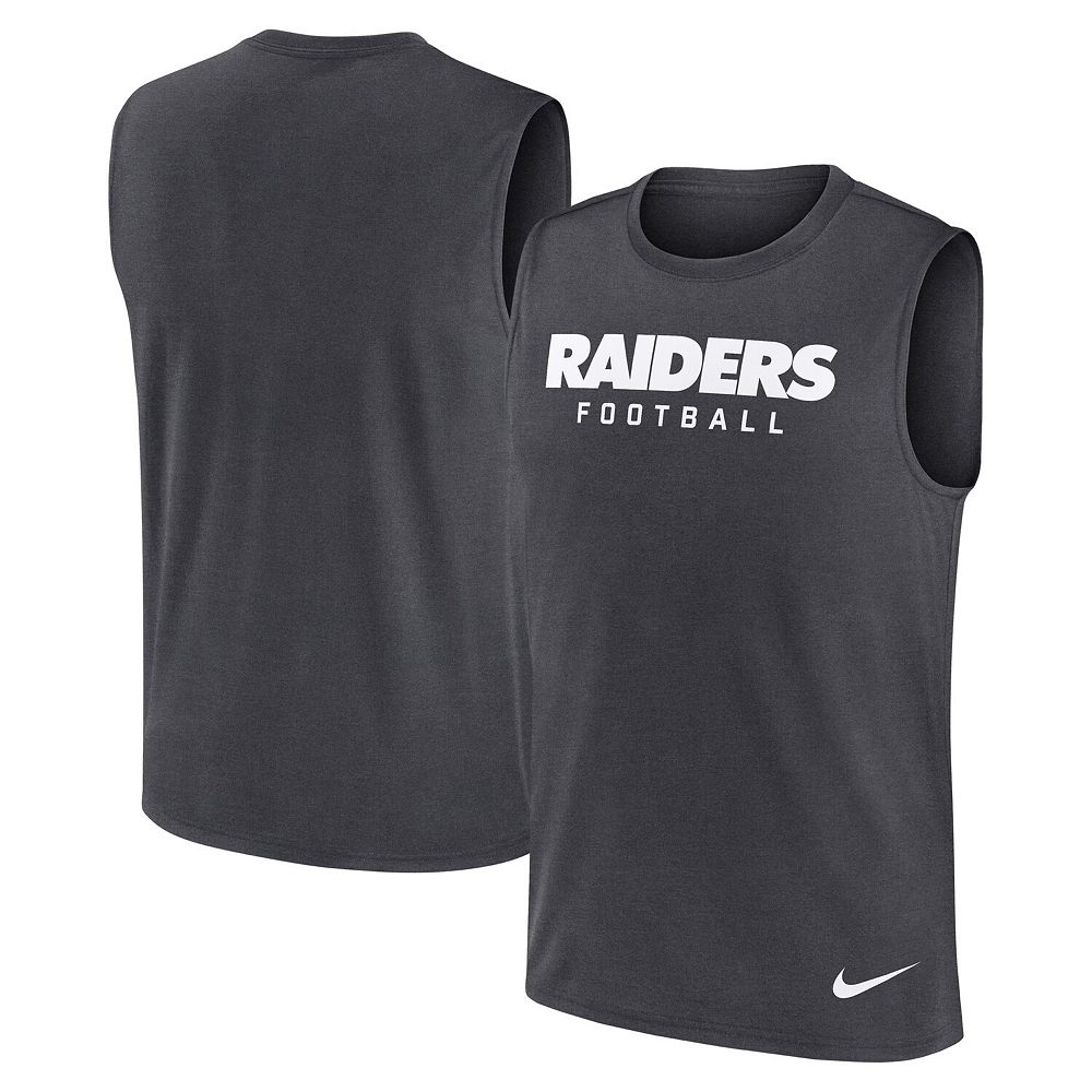 Men's Nike Gray Las Vegas Raiders Legend Performance Muscle Tank Top