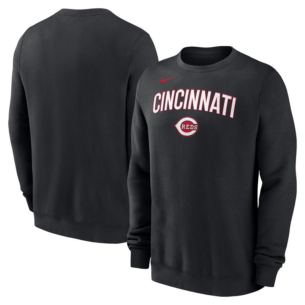Men's Nike Black Cincinnati Reds Pullover Sweatshirt