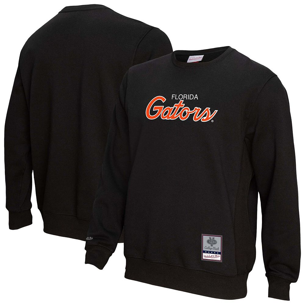 Men's Mitchell & Ness Black Florida Gators Elite Script Pullover Sweatshirt