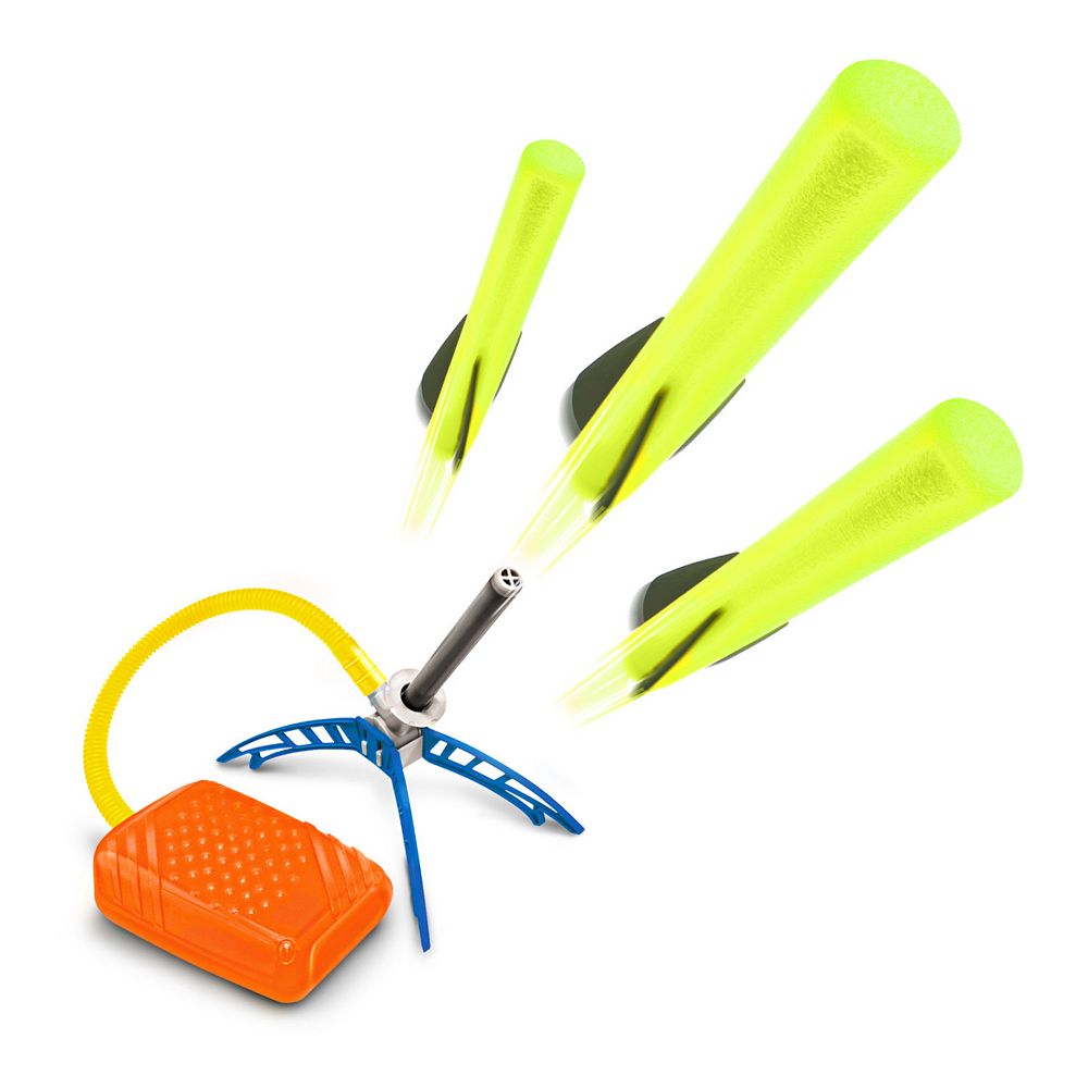 Lanard Toys Glow Air Powered Rocket with 3 Foam Rockets