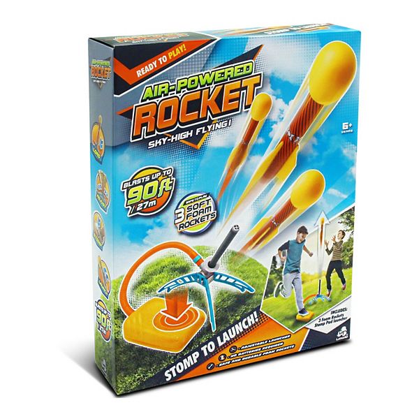 Lanard Toys Slam Shot Air Power Rocket & 3 Foam Rockets Toy