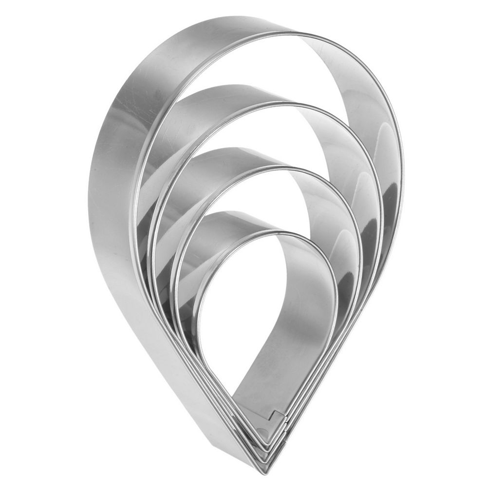 Teardrop/Raindrop Cookie Cutter Set Assorted Sizes Stainless Steel ...