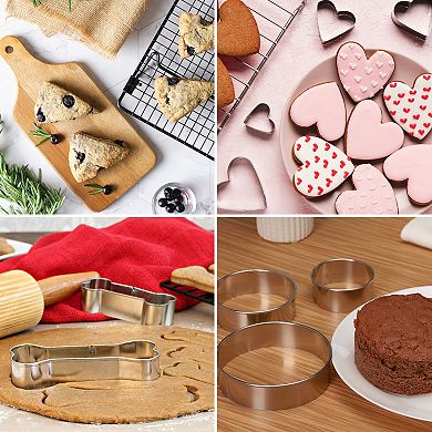 Oval Cookie Cutter Set Assorted Sizes Stainless Steel Geometric Biscuit ...