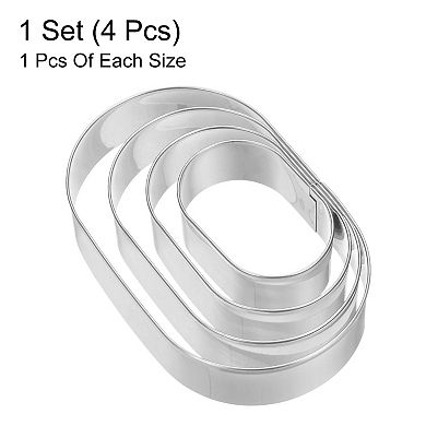 Oval Cookie Cutter Set Assorted Sizes Stainless Steel Geometric Biscuit ...