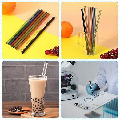 8 Inch Glass Tubes, 12 Pcs Borosilicate Long Glass Pipes Glass Blowing ...