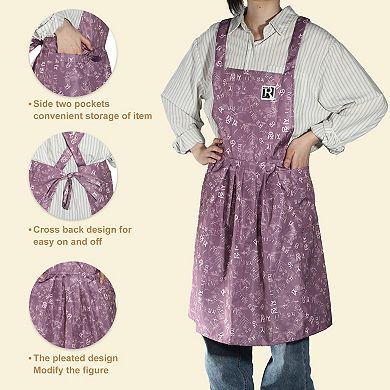 Cross Back Aprons, Waterproof Apron, Apron with Pockets for Women ...