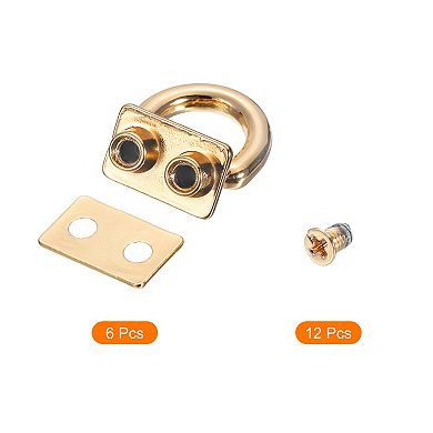 6 Pcs Metal Bag Connector with D Ring 18mm Purse Bridge Hanger Buckle ...