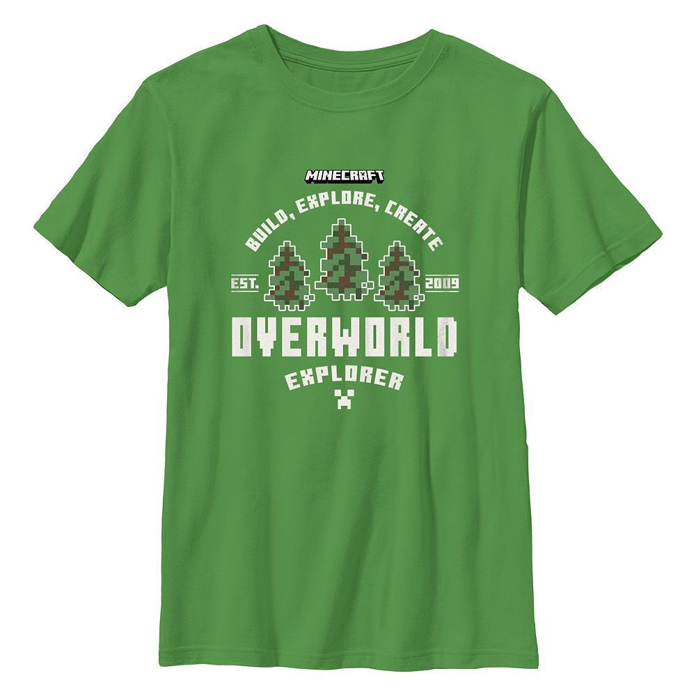 Boys 8-20 Minecraft Build Explore Create Est. 2009 Graphic Tee