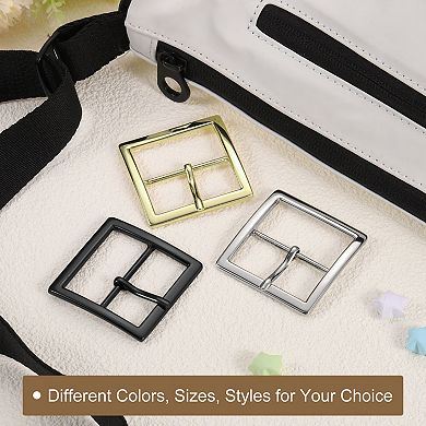 Metal Roller Buckle, 1.5" Single Prong Belt Buckle Square Center Bar ...