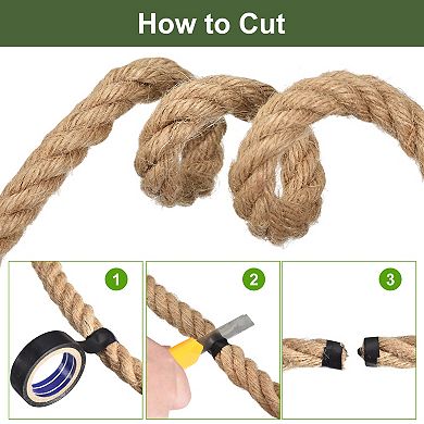 Twine String Rope Thick Natural 2 In X 100 Ft Twisted Manila Rope For ...