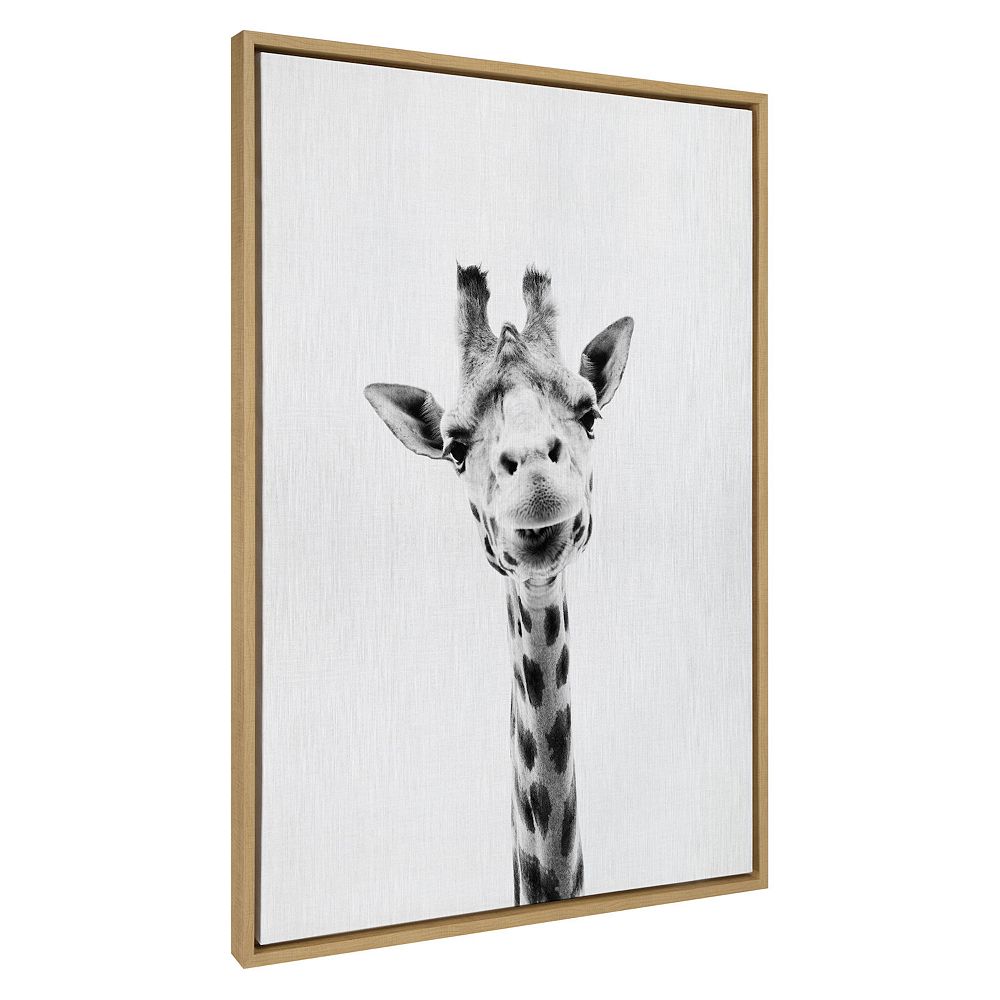 Sylvie Giraffe Framed Canvas By Simon Te Of Tai Prints