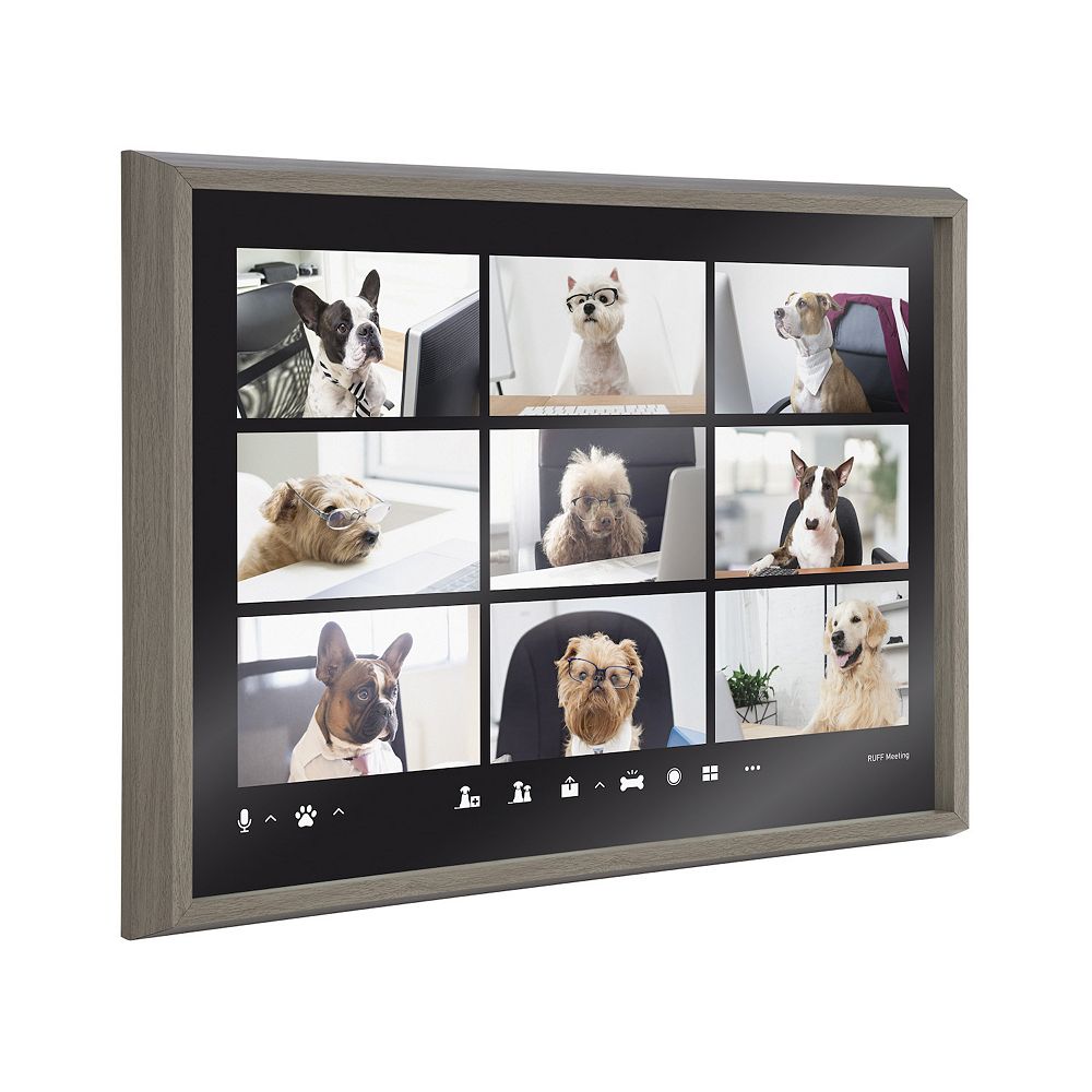 Blake Video Chat Dogs Framed Printed Glass by The Creative Bunch Studio