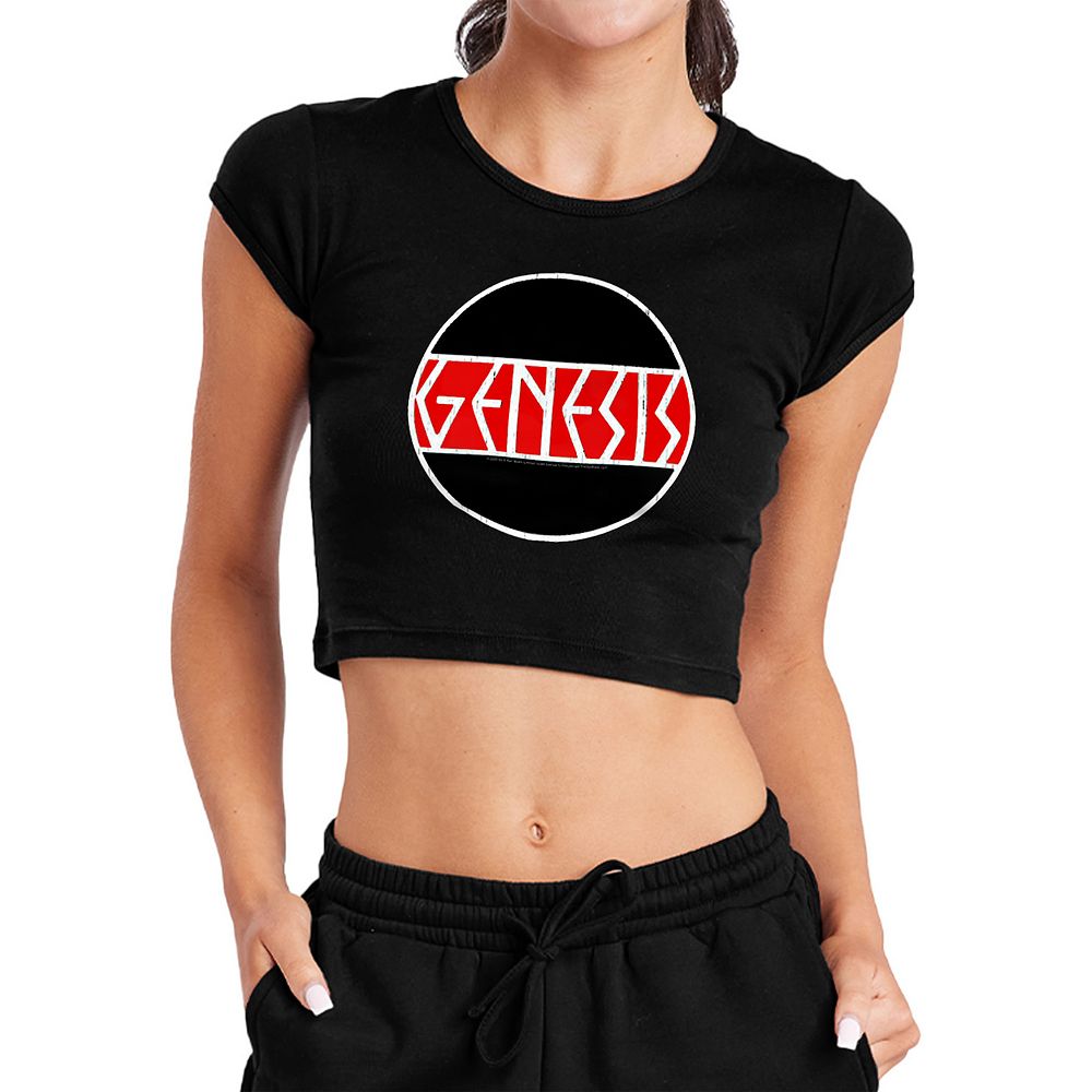 Juniors' Genesis Circle Logo Crop Top