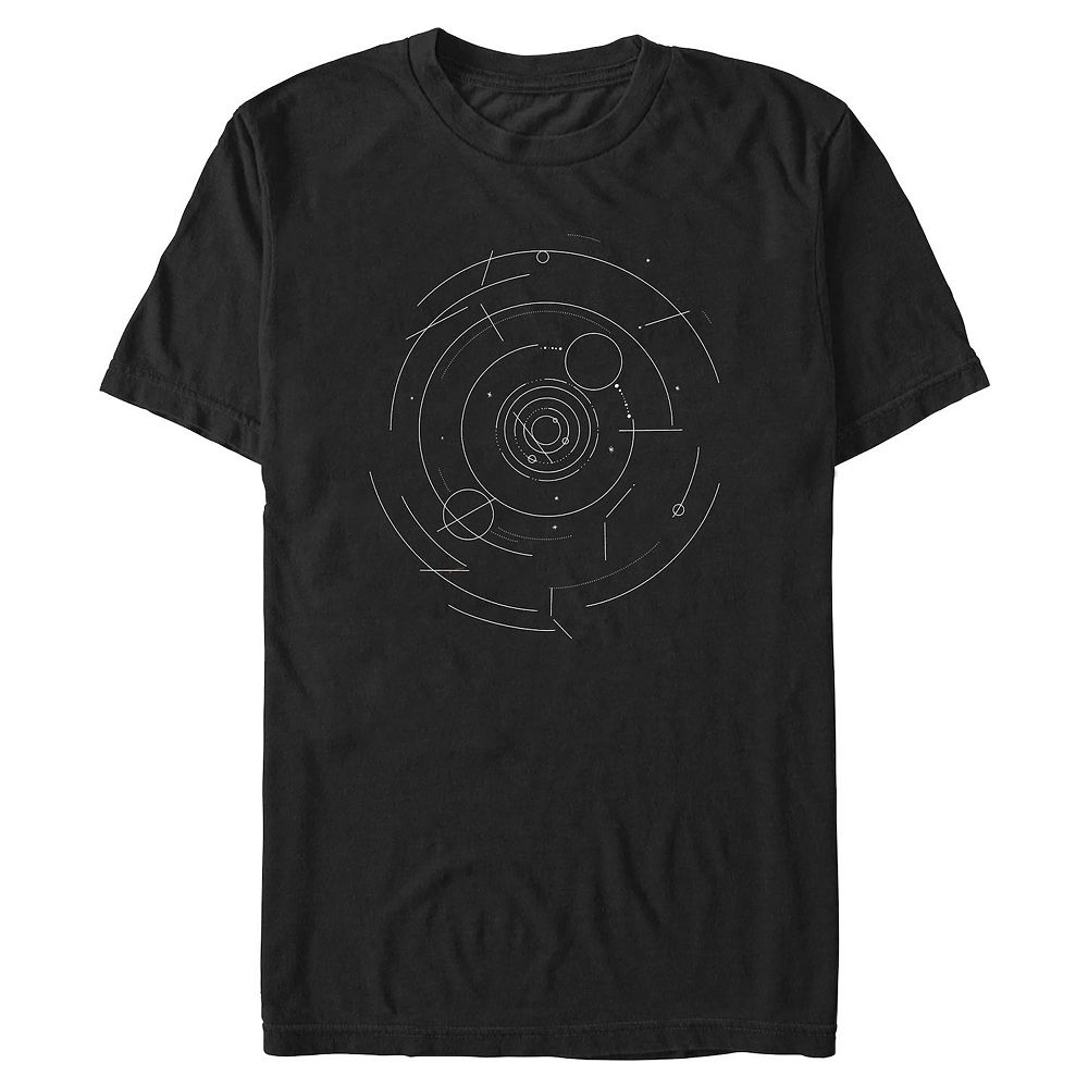 Big & Tall Lines Solar System Graphic Tee