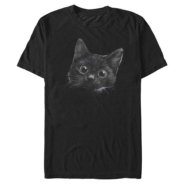 Big & Tall Cute Cat Face Graphic Tee