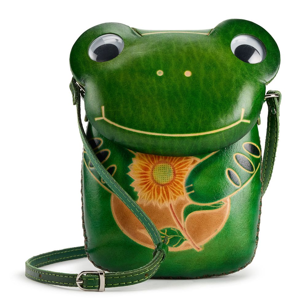 AmeriLeather Frog Leather Crossbody Bag