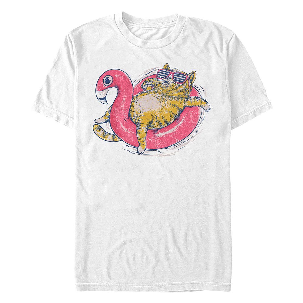 Men's Summertime Kitty Floating Graphic Tee