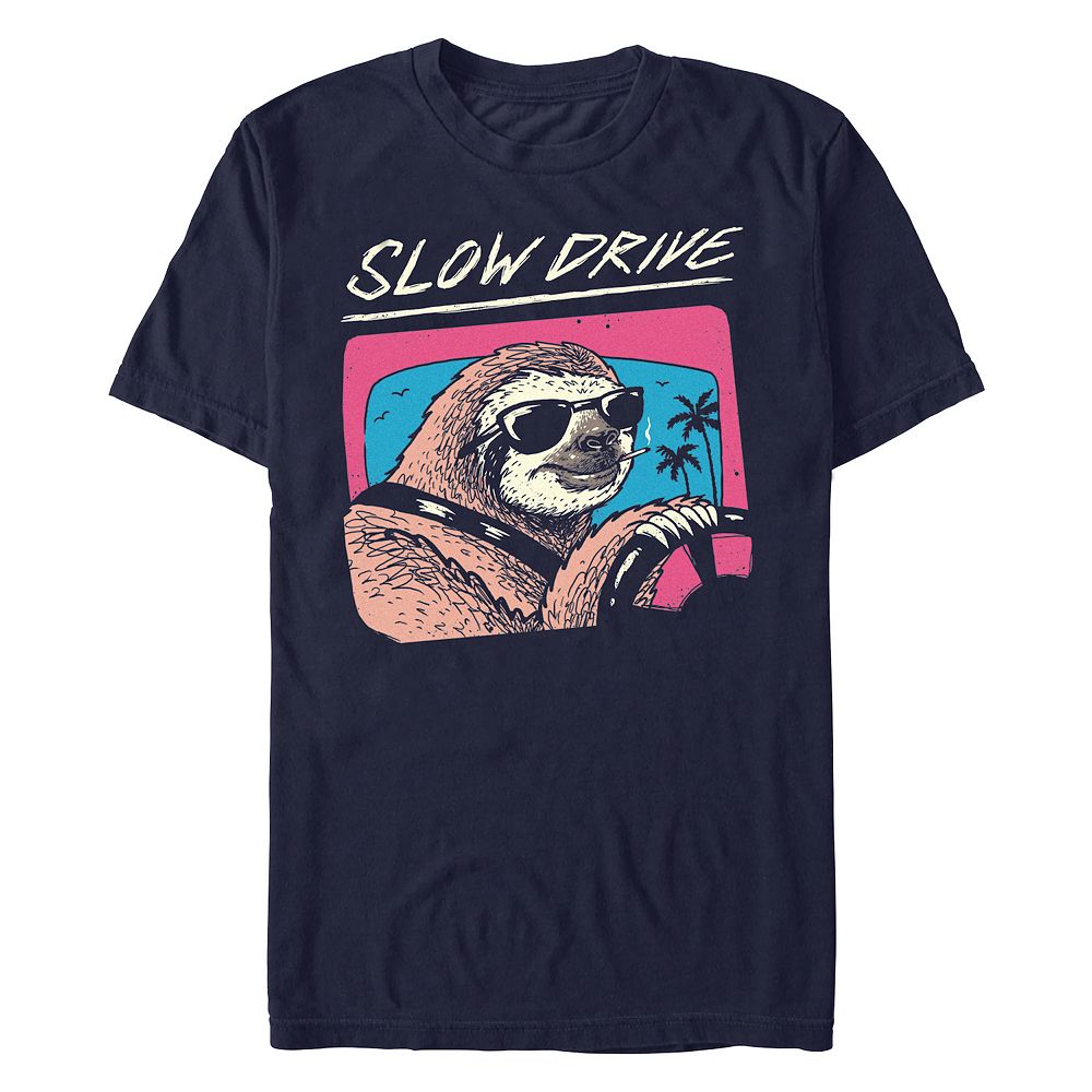 Men's Slow Drive Sloth Graphic Tee