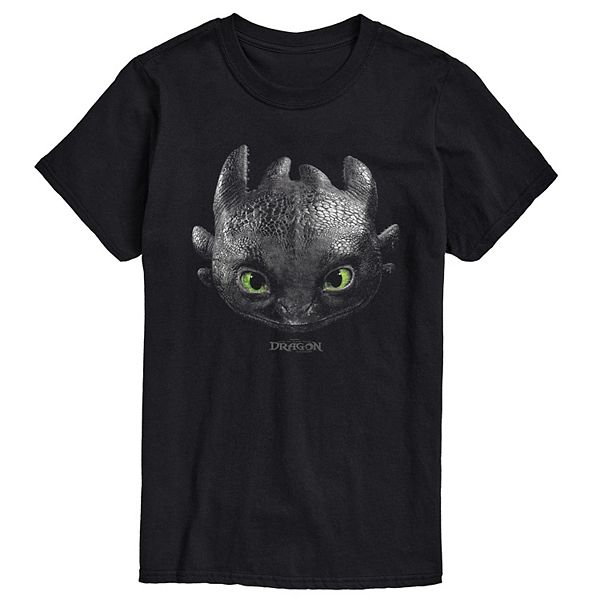 Big & Tall How To Train Your Dragon Toothless Head Graphic Tee