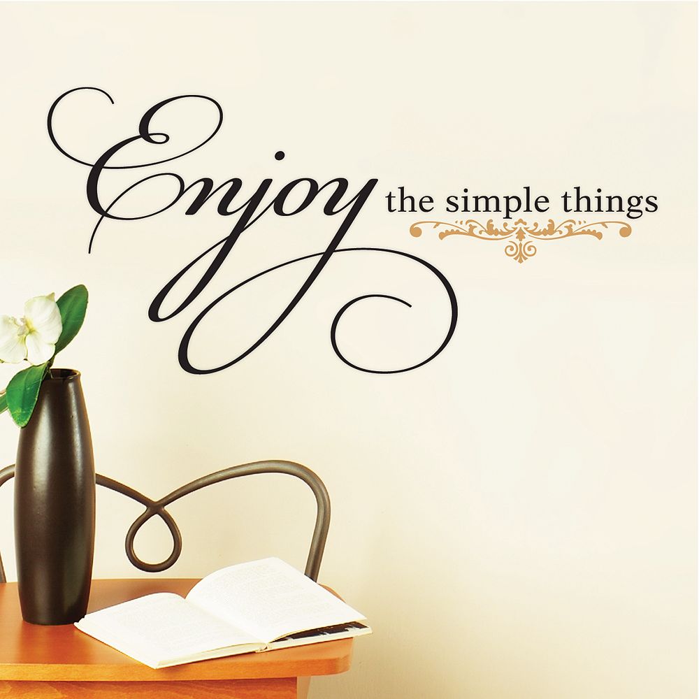 "Enjoy the Simple Things" Wall Sticker