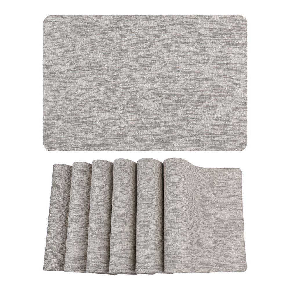 Solid Placemats Set of 6 Placemats for Kitchen Dining Table Decor Table ...