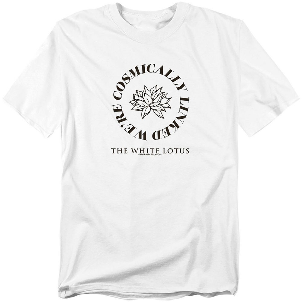 Big & Tall Original & Unrestored White Lotus Cosmic Logo Graphic Tee