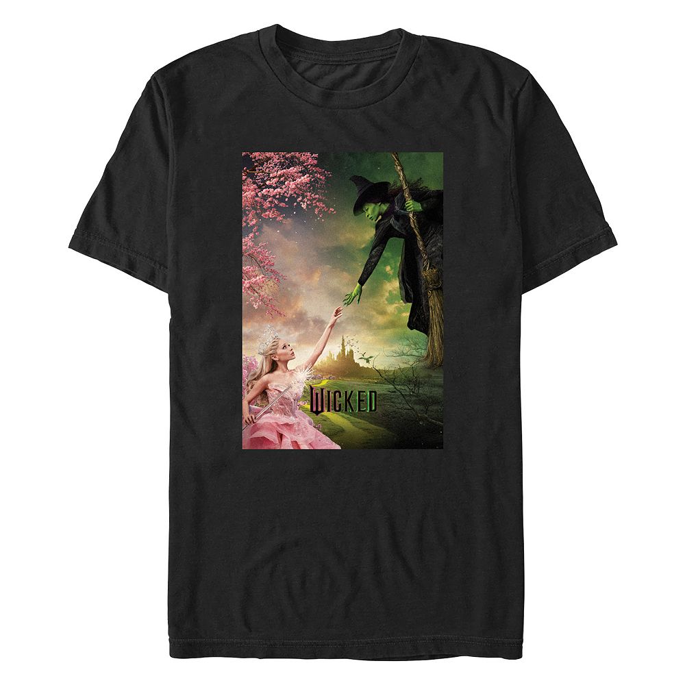 Big & Tall Wicked Elphaba And Glinda Split Movie Poster Graphic Tee