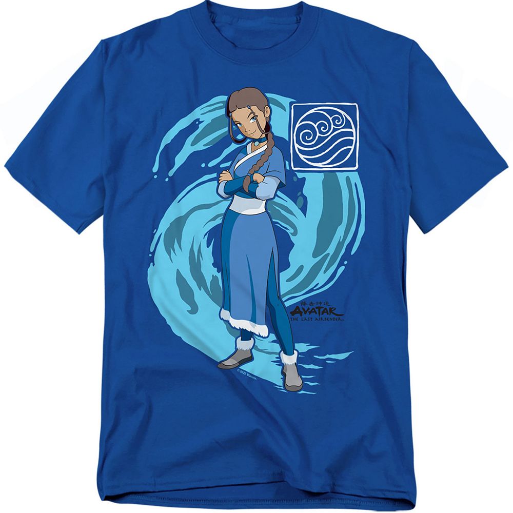 Big & Tall Original & Unrestored Avatar The Last Airbender Katara Water Wave Graphic Tee