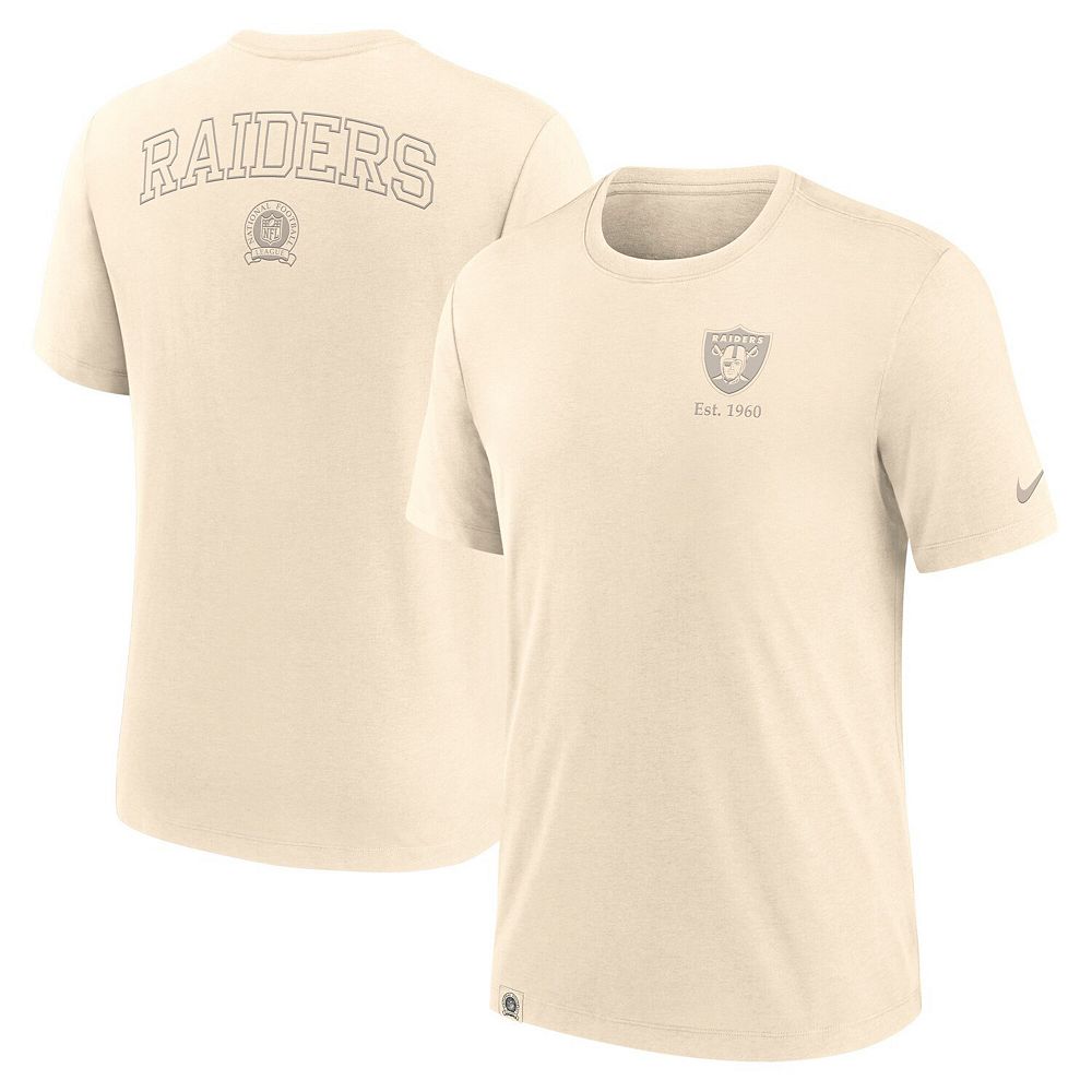Men's Nike Cream Las Vegas Raiders Glory Tri-Blend T-Shirt
