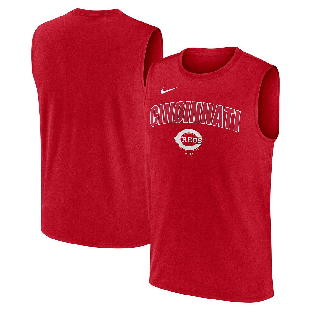 Men's Nike Red Cincinnati Reds Knockout Performance Muscle Tank Top