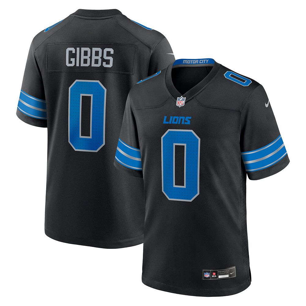 Men's Nike Jahmyr Gibbs Black Detroit Lions 2nd Alternate Game Player ...