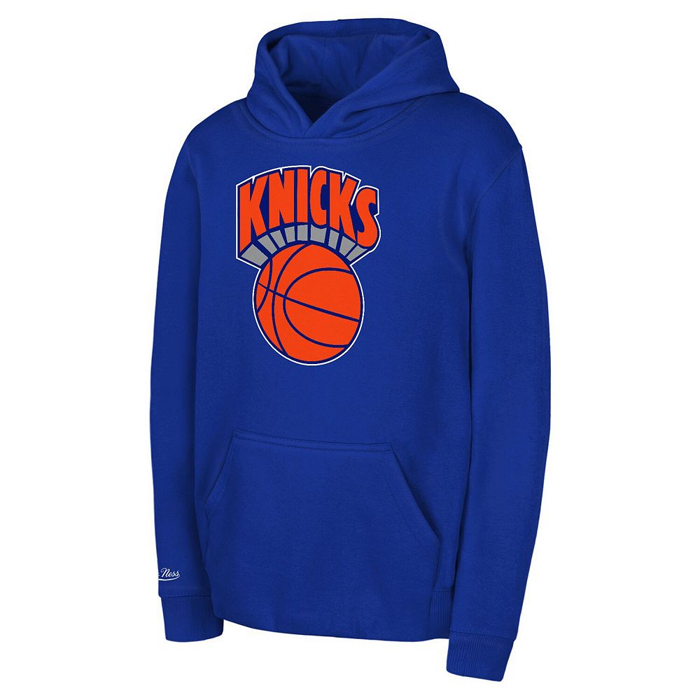 Toddler Mitchell & Ness Blue New York Knicks Retro Logo Pullover Hoodie