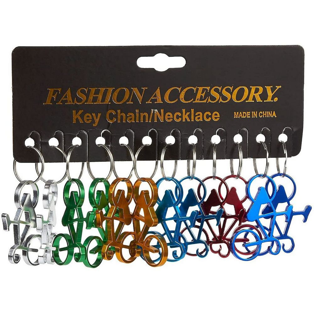 12-Pack Keychain Bottle Opener Bicycle Bike Portable for Wedding Party ...