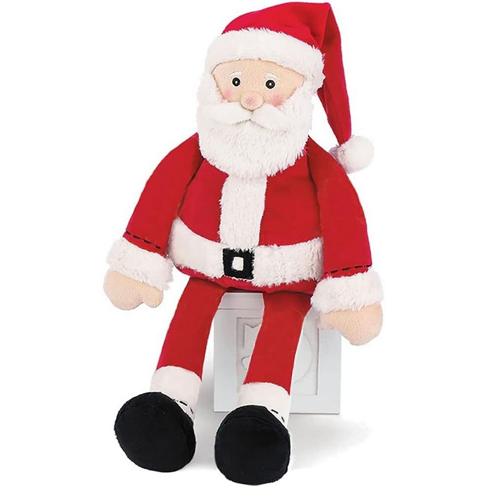 16” Santa Stuffed Plush Toy, Festive Sitting Santa Claus, Christmas Decor