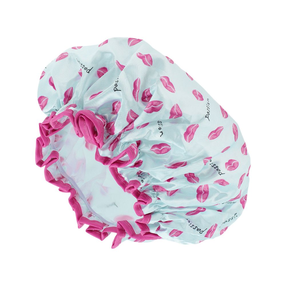 Women Durable Double Layer Bath Cap for Bathroom Business Travel 1 Pc