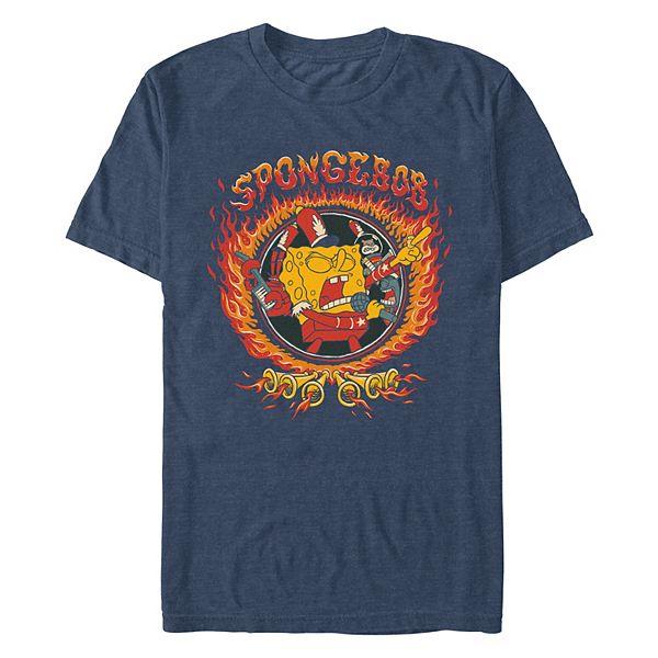 Big & Tall Nickelodeon SpongeBob SquarePants Flame Stamp Graphic Tee