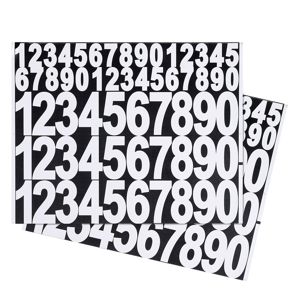 Number Stickers 1 Inch 2 Inch, 10 Sheets Waterproof Self Adhesive ...