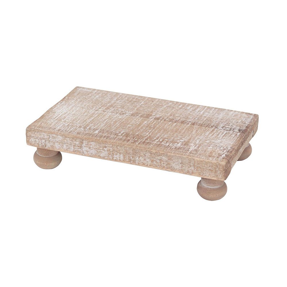 Parisloft Farmhouse Rustic Wood Table Riser,7.9"W